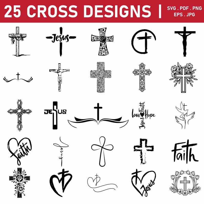 Floral Cross Svg, Cute Cross Svg, Floral Cross PNG, Cross Clipart ...