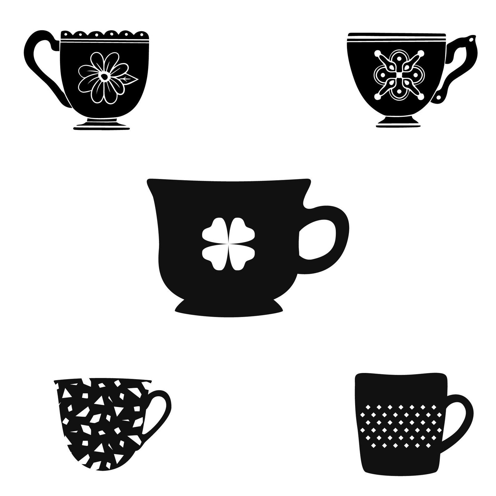Cups Svg Bundles, Coffee Cup Svg, Coffee Mug Svg, Mug Svg, Tea Cups Svg ...