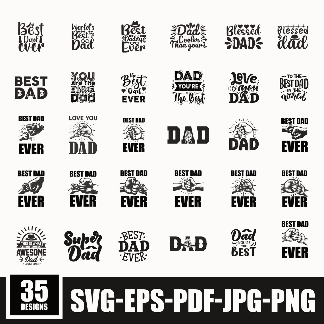 Dad Svg Bundles, Father Day Svg Bundles, Dad Son Clipart, Papa Svg ...