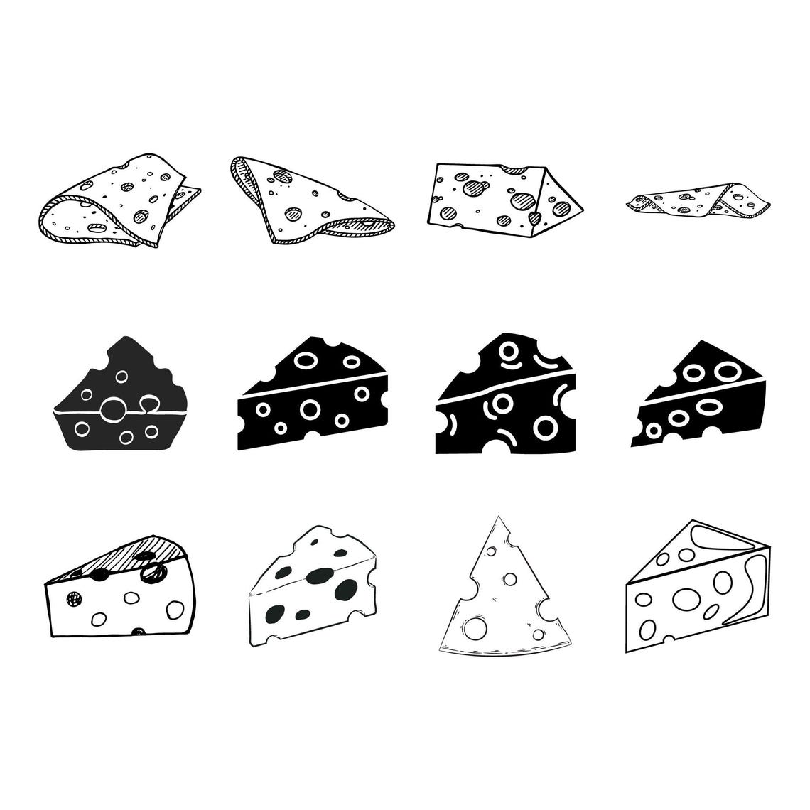 Cheese Svg Bundles, Cheese Clipart, Cheese PNG, Cheese Slice Svg ...