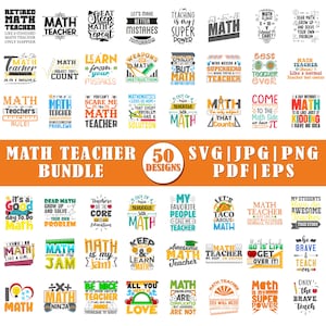 Math Teacher SVG PNG Bundle, Math Student Svg Bundle, Math Tacher Svg ...