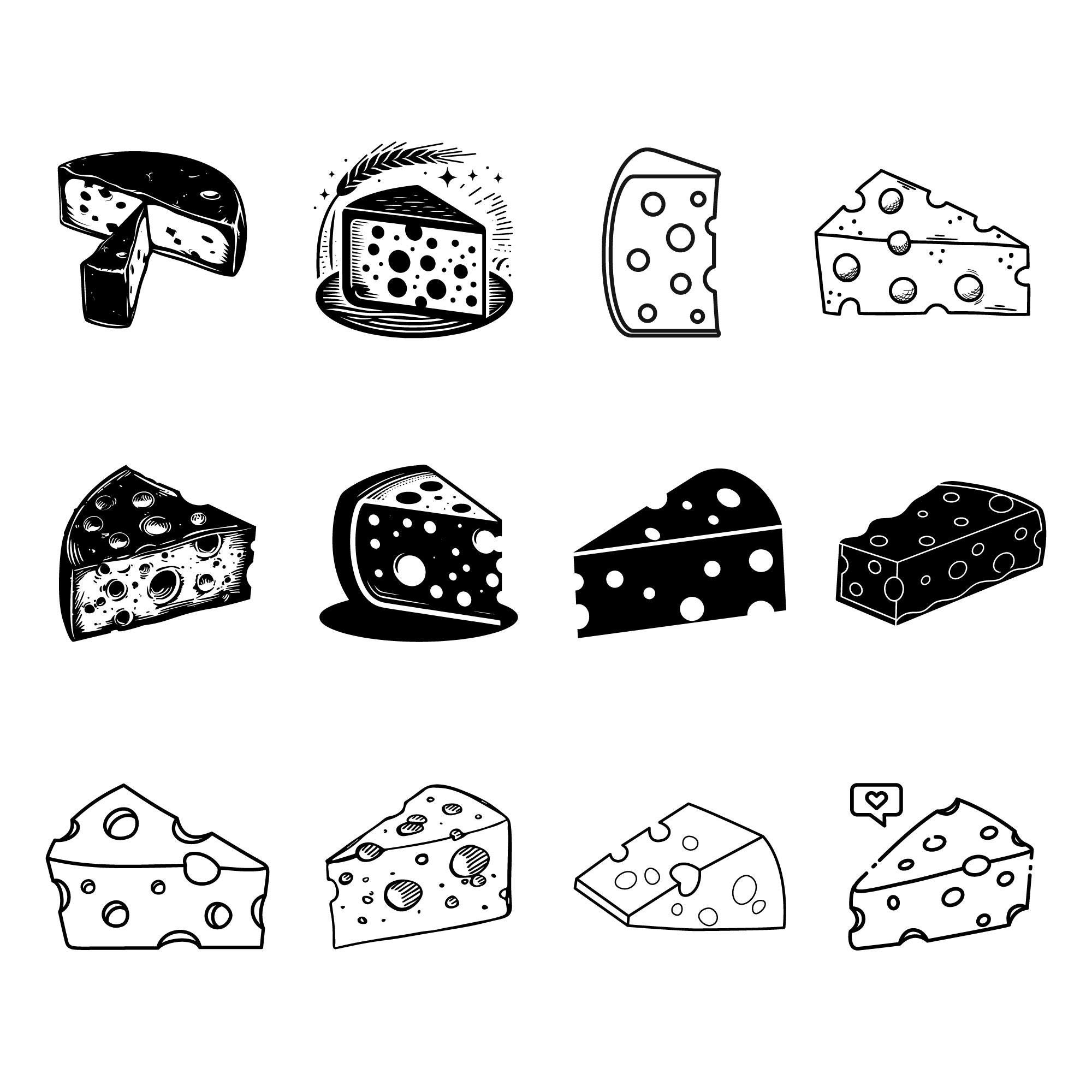 Cheese Svg Bundles, Cheese Clipart, Cheese PNG, Cheese Slice Svg ...