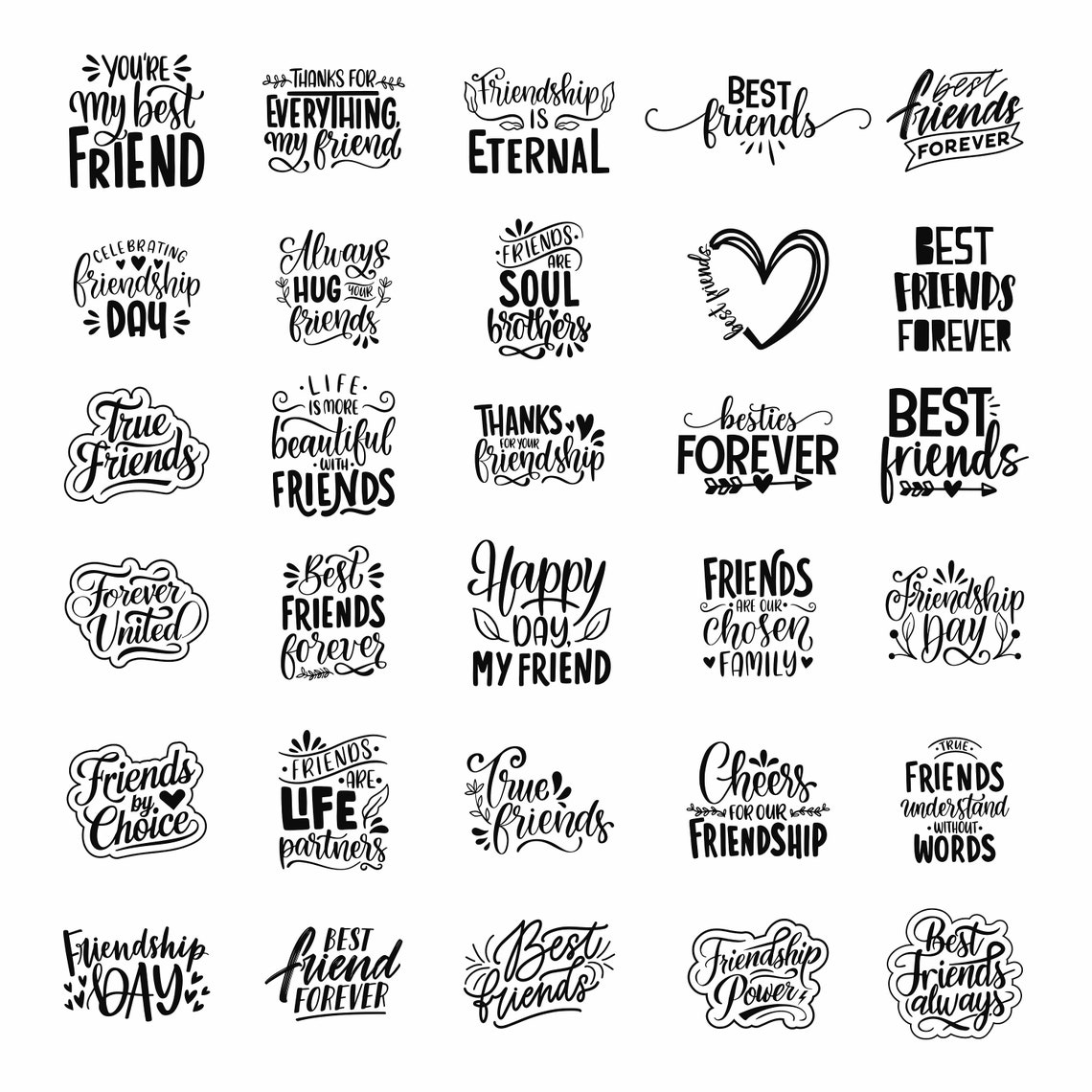 Friendship Quotes Svg, Friends Svg, Girl Friendship Svg, Best Friends ...