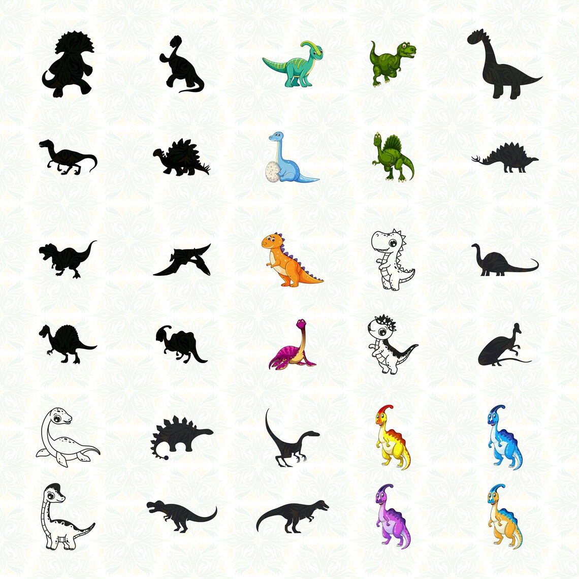 Dinosaur Svg Bundles, Dinosaur PNG Bundles, Dainosaur Clipart, Jurassic ...