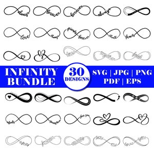 Infinity Symbol Svg Bundles, Cute Infinity Svg Clipart, Infinity PNG ...