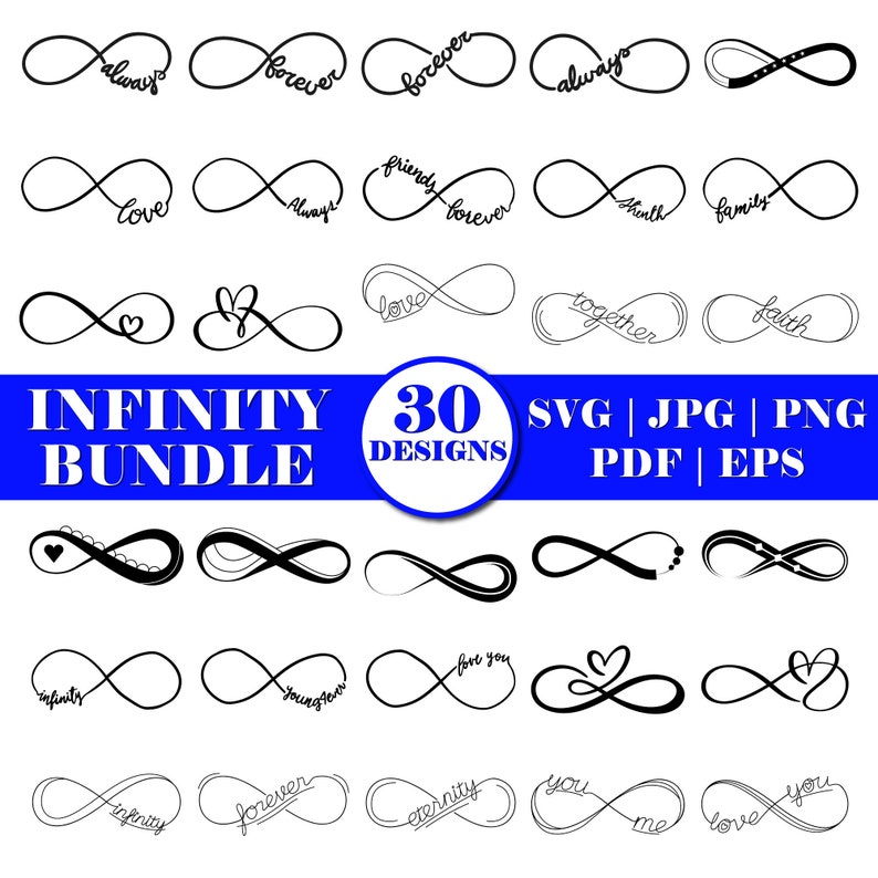 Infinity Symbol Svg Bundles, Cute Infinity Svg Clipart, Infinity PNG ...