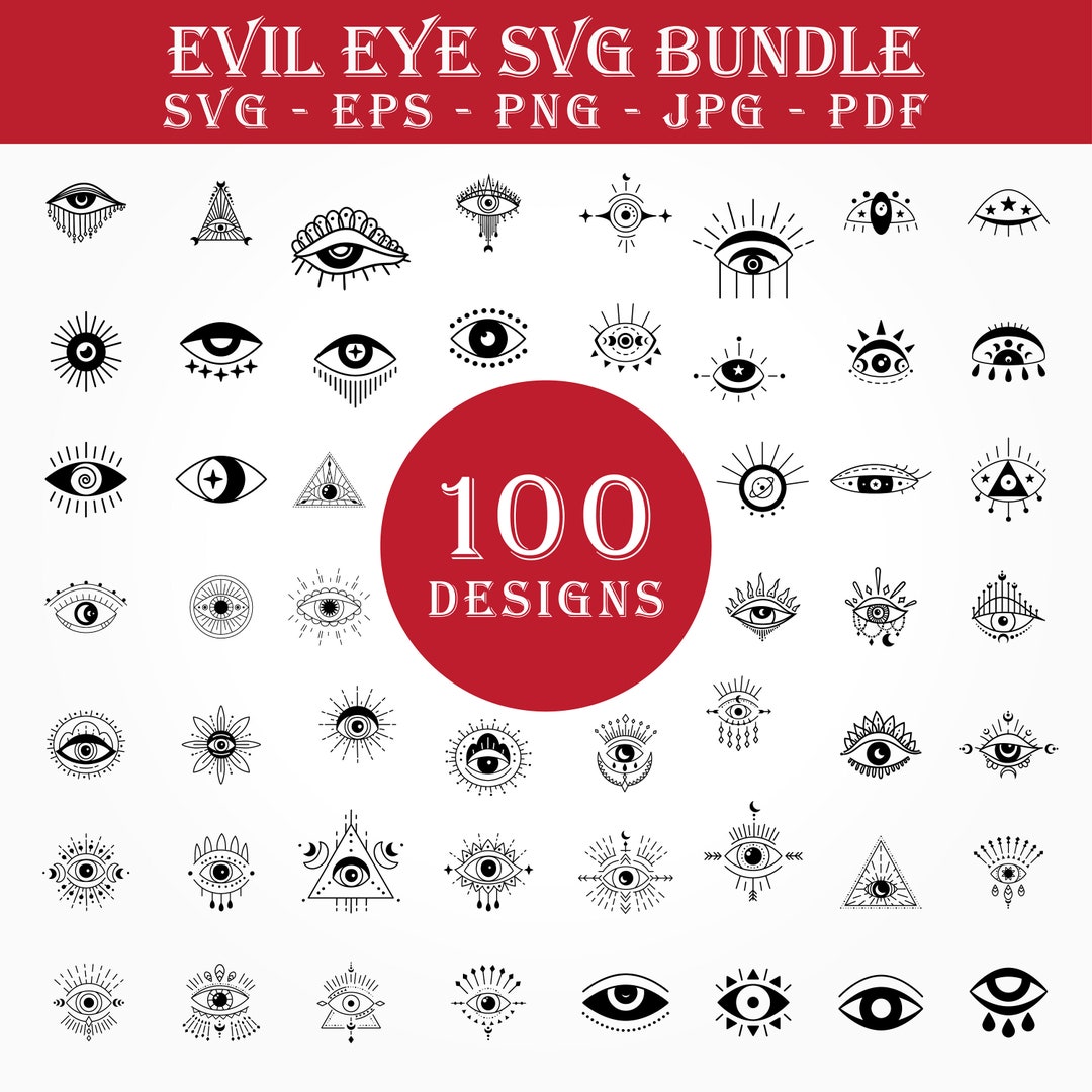 Evil Eye Svg Bundles, One Eye Svg Bundles, Eye Svg Bundles, Evil Eye Clipart, Hamsa Hand Svg ...