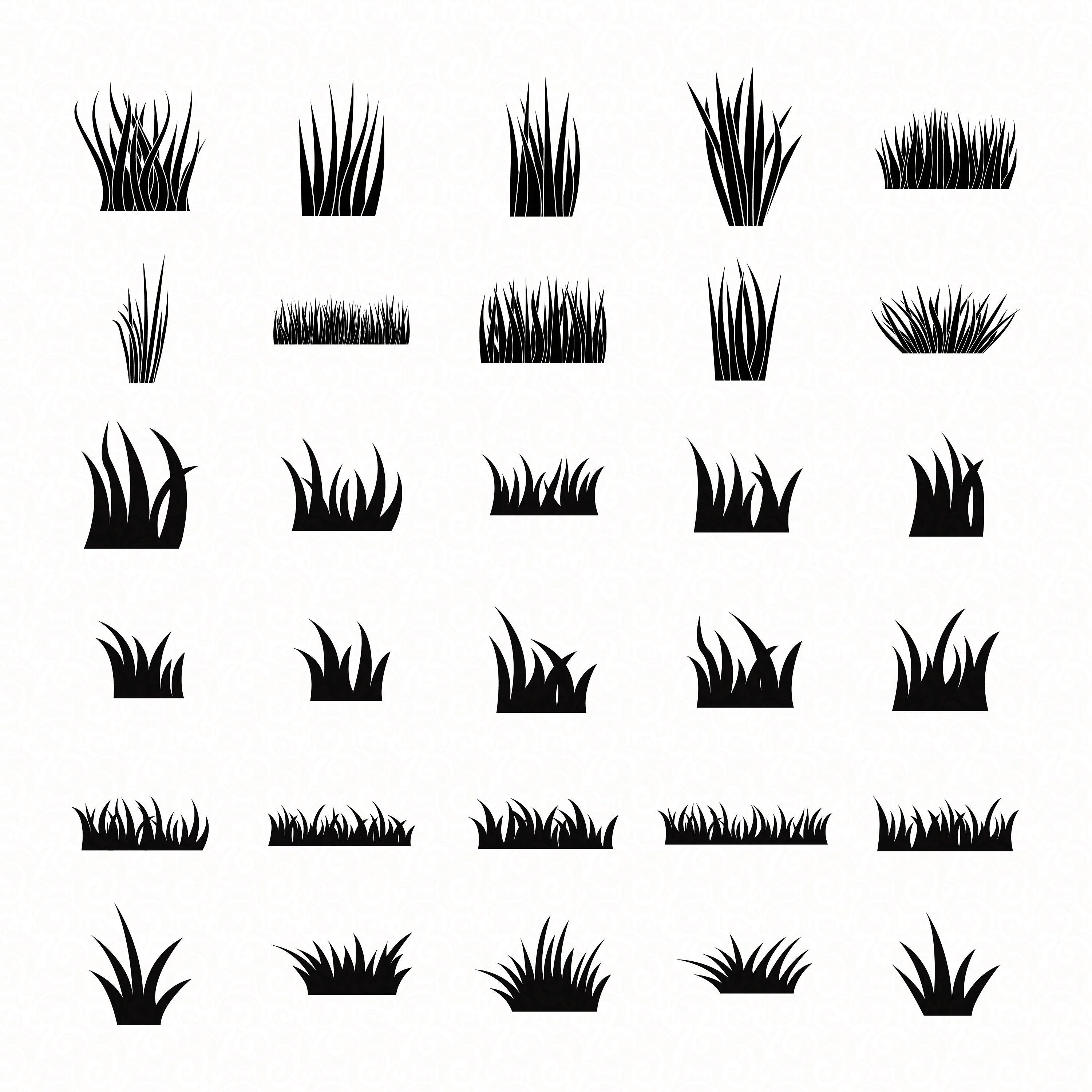 Green Grass Svg Bundles, Grass Svg Art, Grass Clipart, Grass PNG, Grass ...