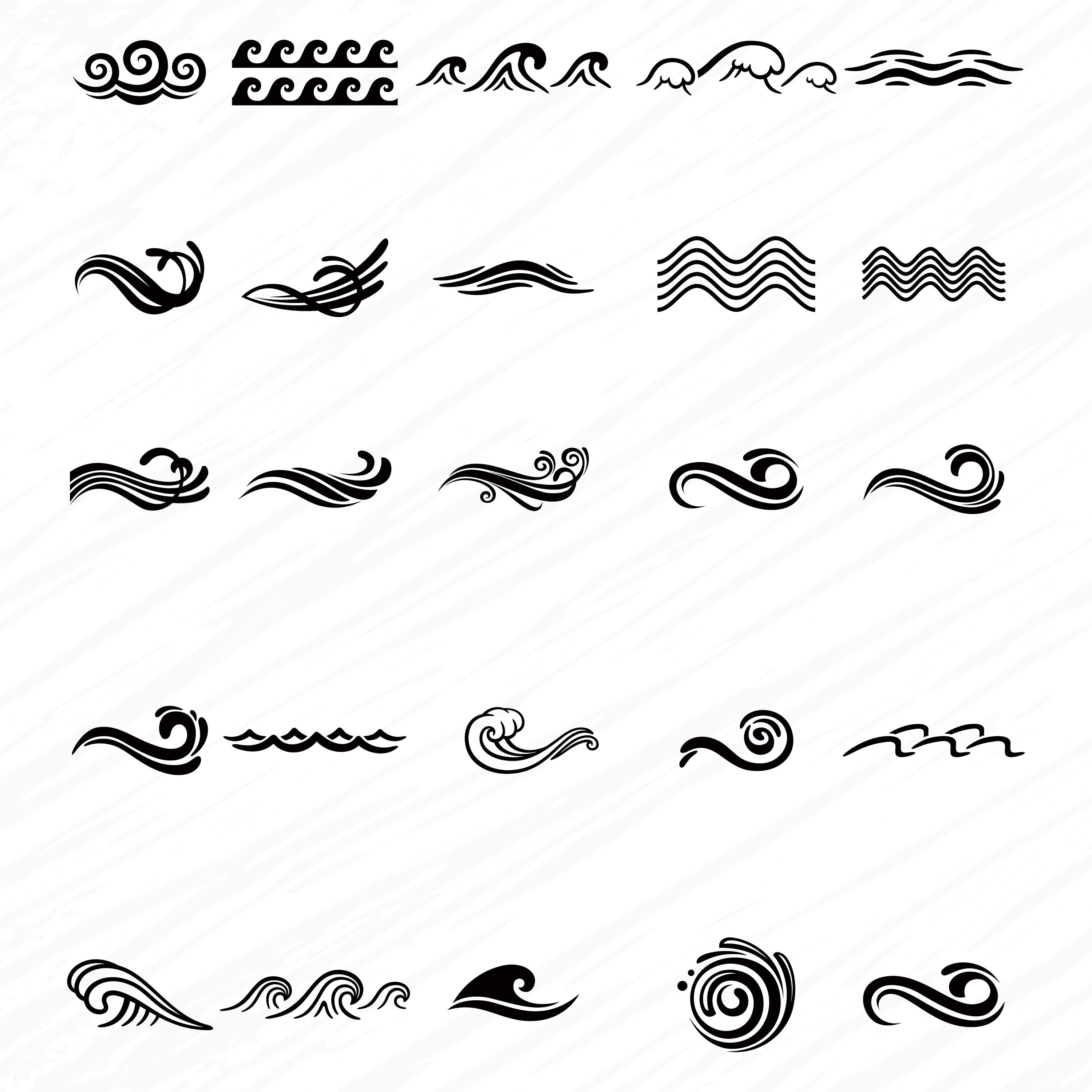 Waves Svg Bundles, Sea Waves Svg Clipart, Wave Clipart, Water Wave ...