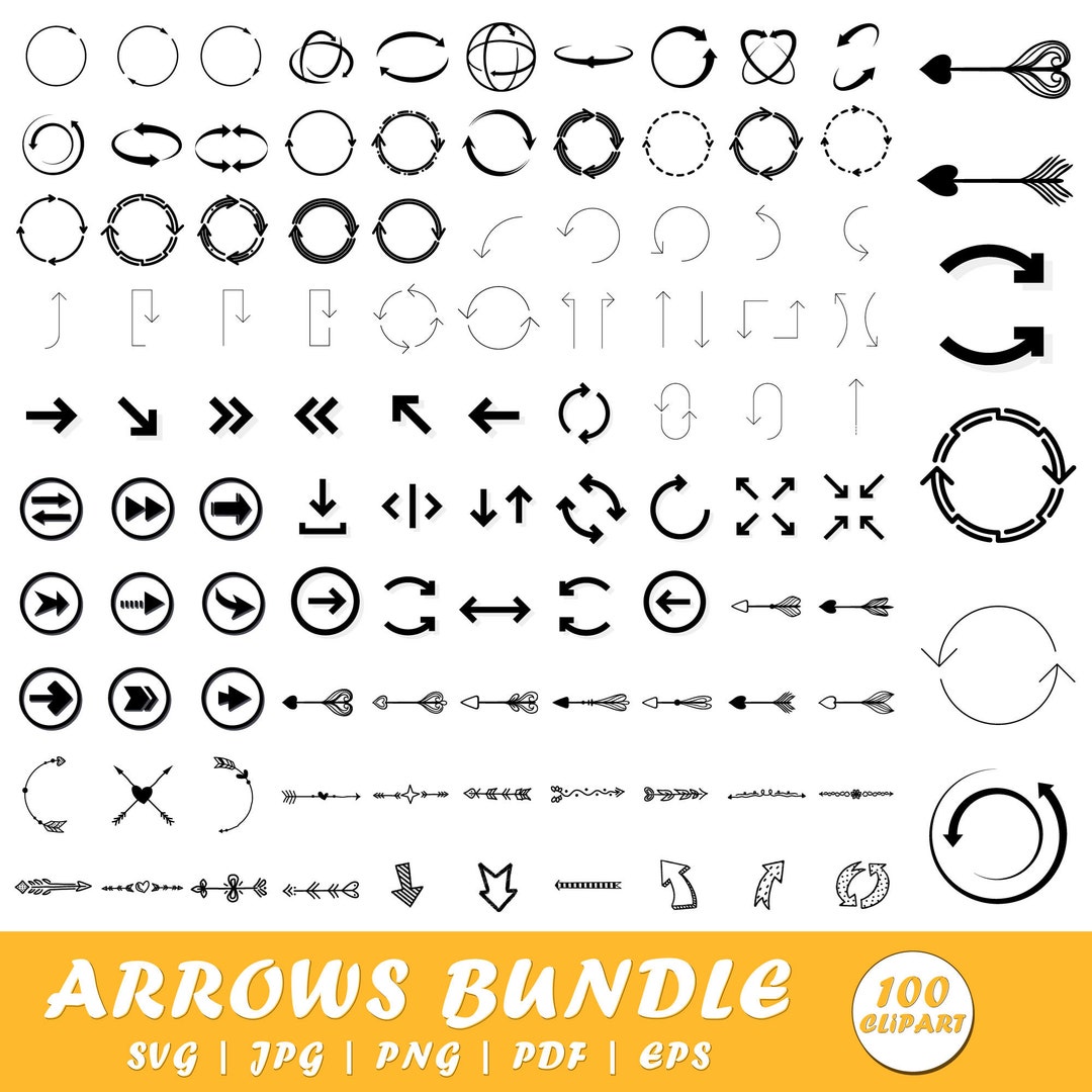 Arrow Svg Bundles, Archery Svg Bundles, Arrow Clipart, Bow Svg, Hand ...