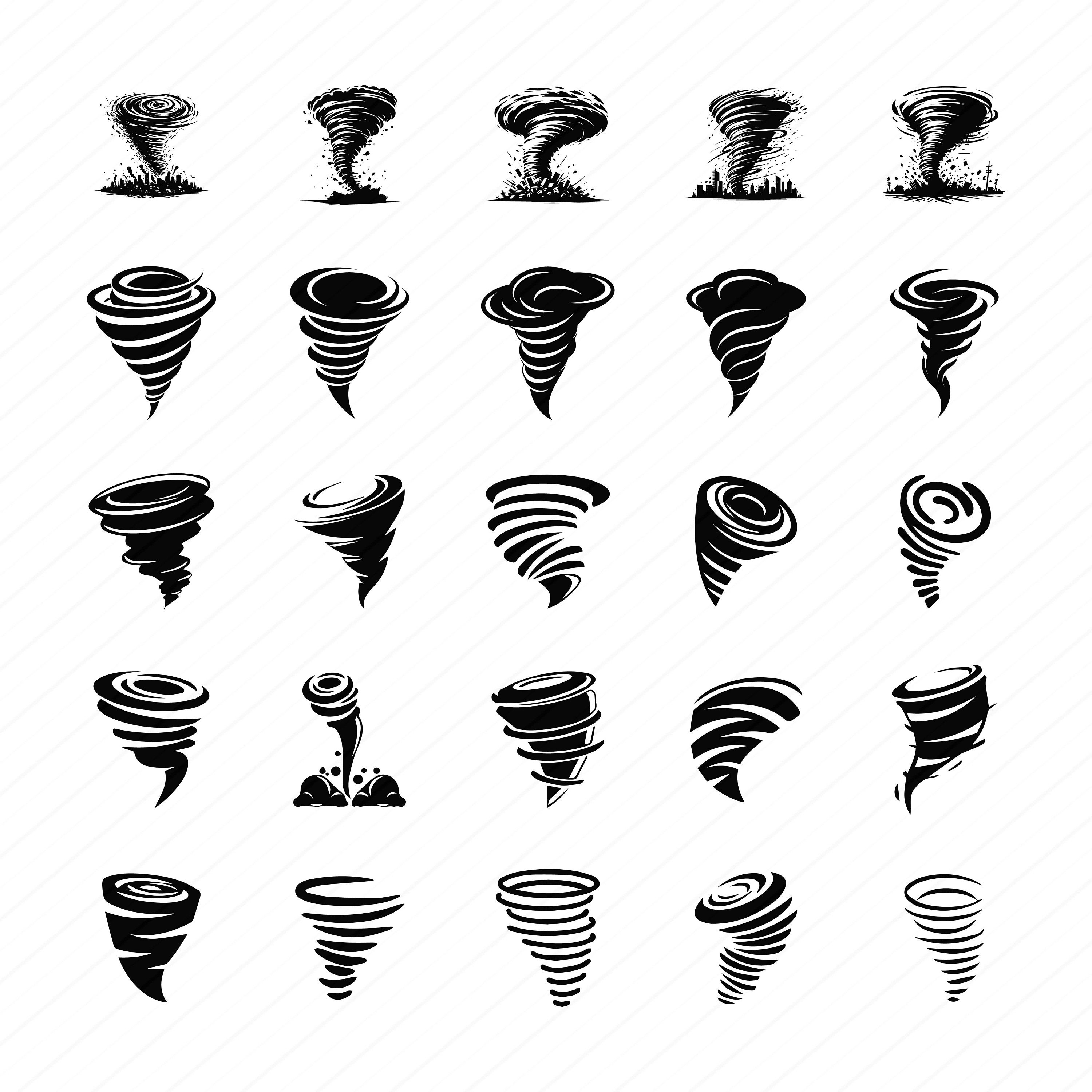 Tornado Svg Bundles, Tornado Clipart, Tornado PNG, Storm Svg, Hurricane ...