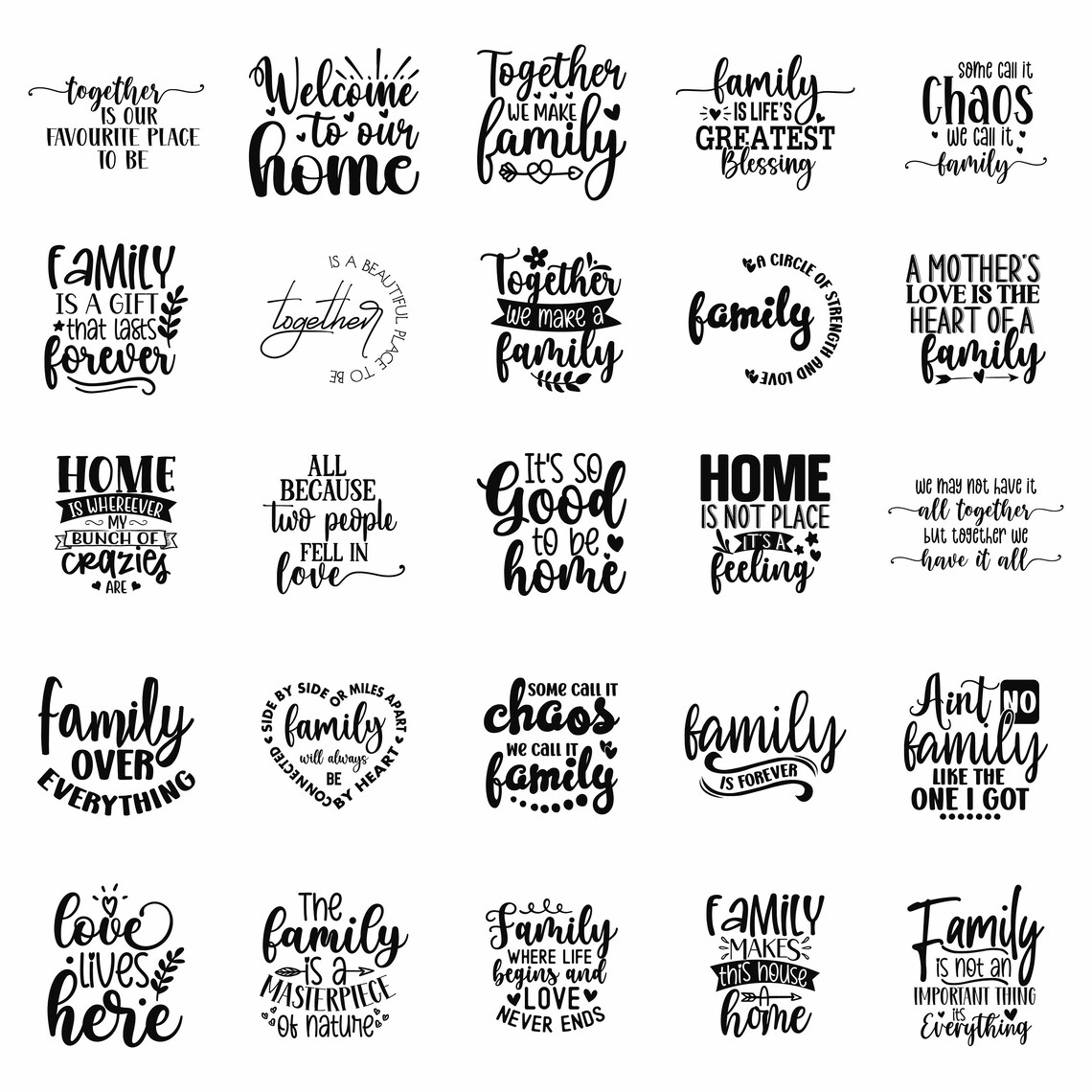 Family Svg Bundles, Home Sign Svg, Family Quotes Svg Bundles, Family ...