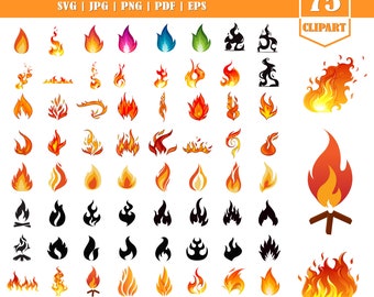 Fire Svg Bundles, Fire Clipart, Fire Flames Svg, Flames Frame Svg, Fire ...