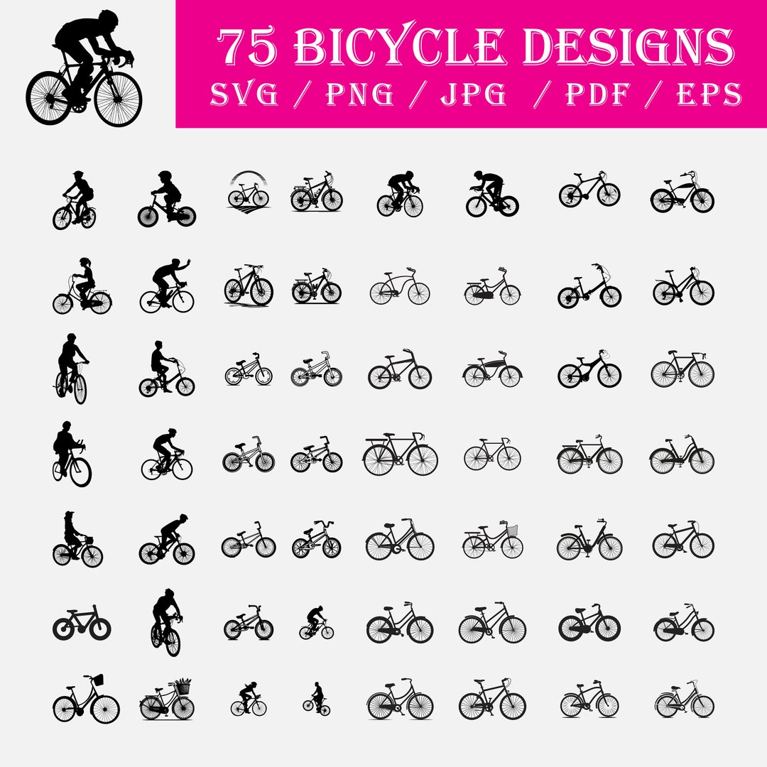 Bicycle Svg Clipart, Bicycle Svg, Cycle Svg Bundles, Mountain Cycle Svg ...