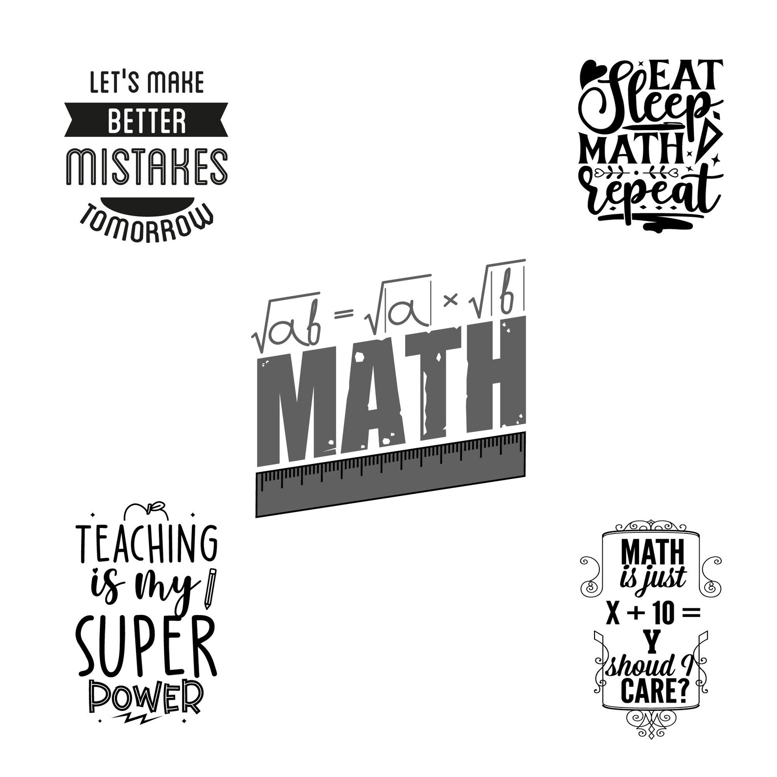 Math Teacher SVG PNG Bundle, Math Student Svg Bundle, Math Tacher Svg ...