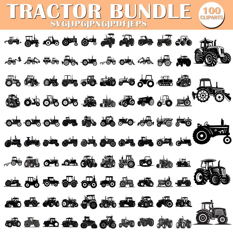 Big Tractors Svg, Tractors PNG, Tractors Clipart, Tractor Images ...