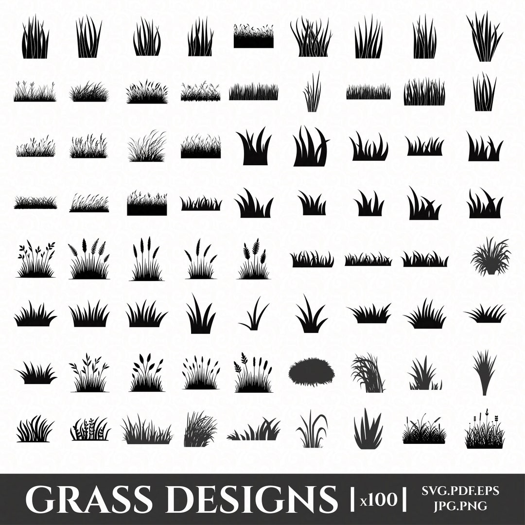 Green Grass Svg Bundles, Grass Svg Art, Grass Clipart, Grass PNG, Grass ...