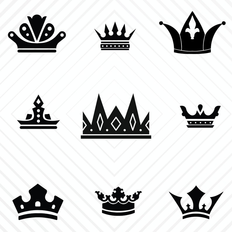 Royal Crown Svg Bundles King Crown Svg Crown Clip Art Silhouette