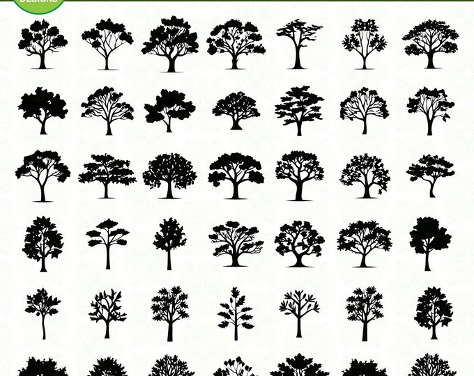 Oak Tree SVG Bundle, Oak Tree Dxf, Oak Tree Png,oak Tree Clipart, Oak ...