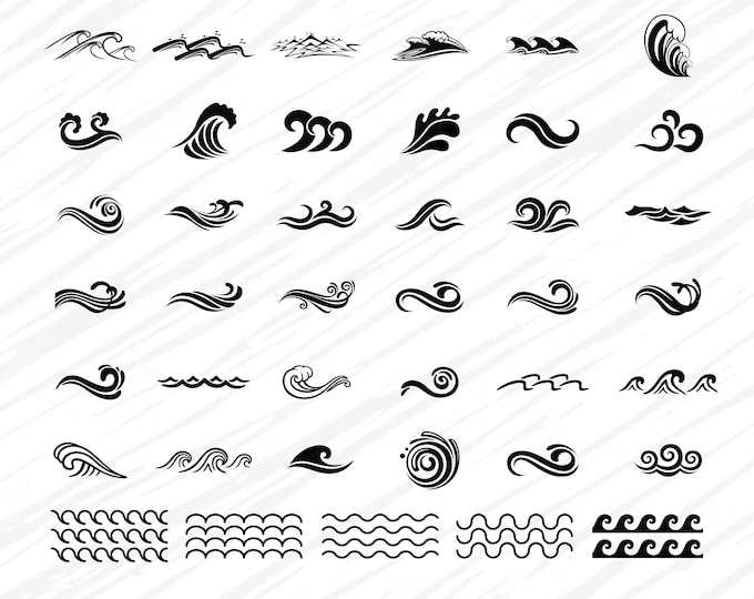 Water Waves Svg Ocean Waves Svg River Waves Svg Water Wave Cricut Water ...