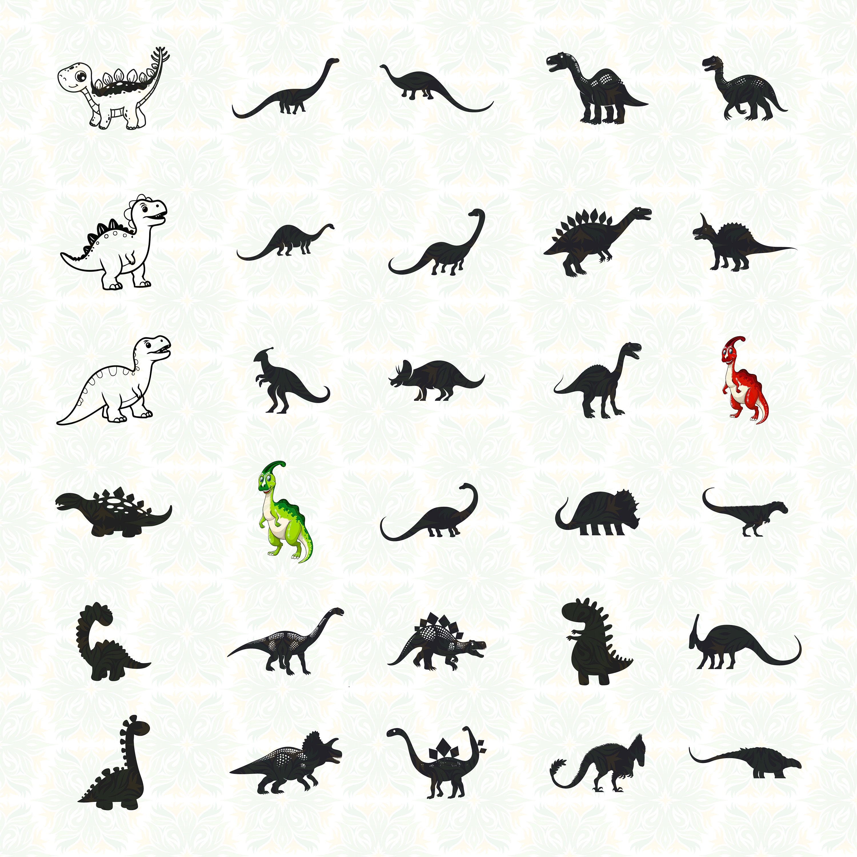 Dinosaur Svg Bundles, Dinosaur PNG Bundles, Dainosaur Clipart, Jurassic ...