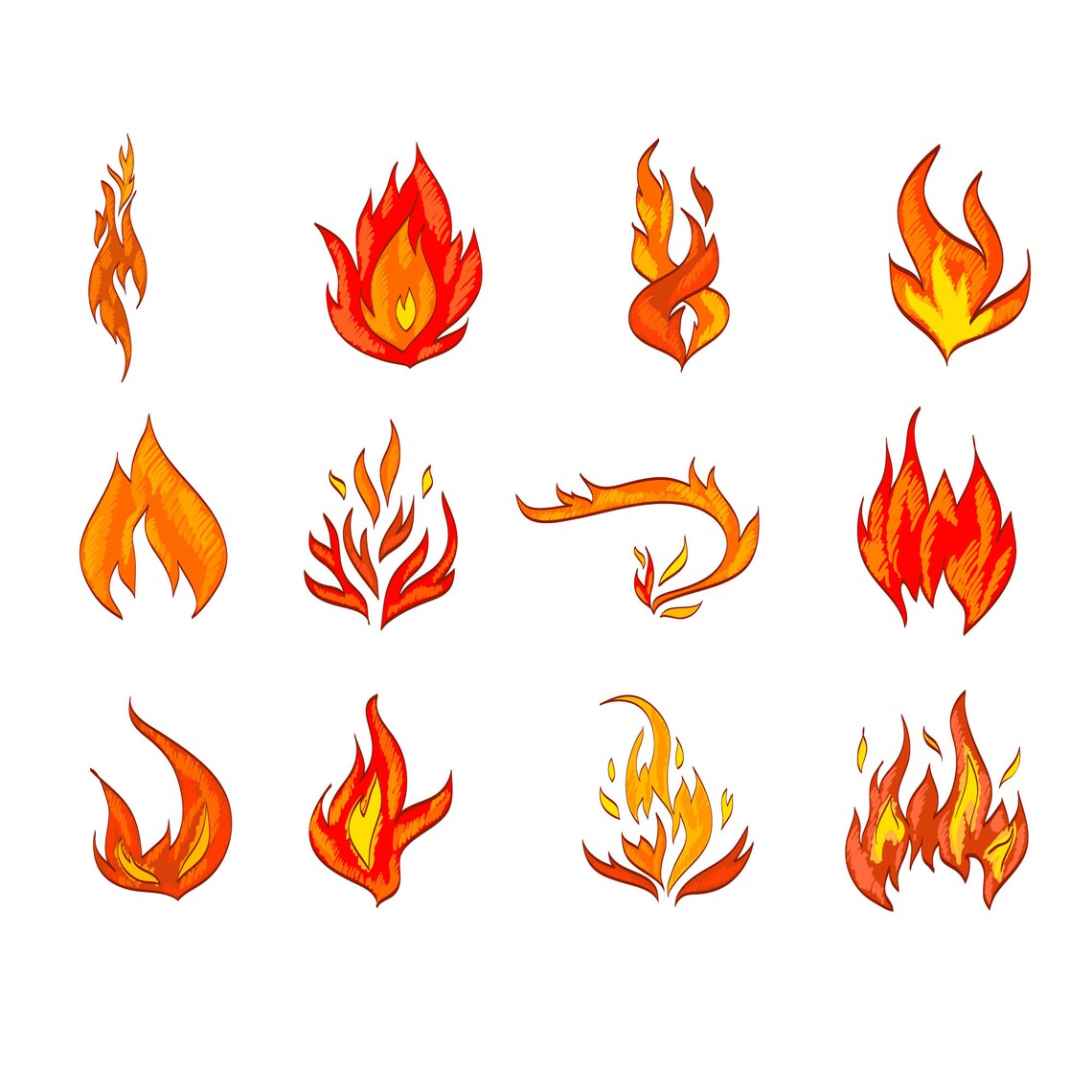 Fire Svg Bundles, Fire Clipart, Fire Flames Svg, Flames Frame Svg, Fire ...