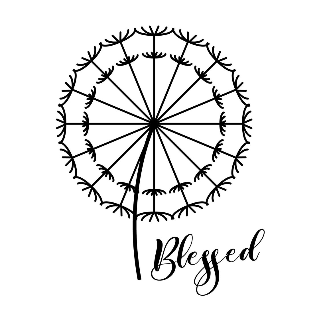 Dandelion Svg Files, Dandelion 25 SVG, Dandelion Vector, Dandelion ...