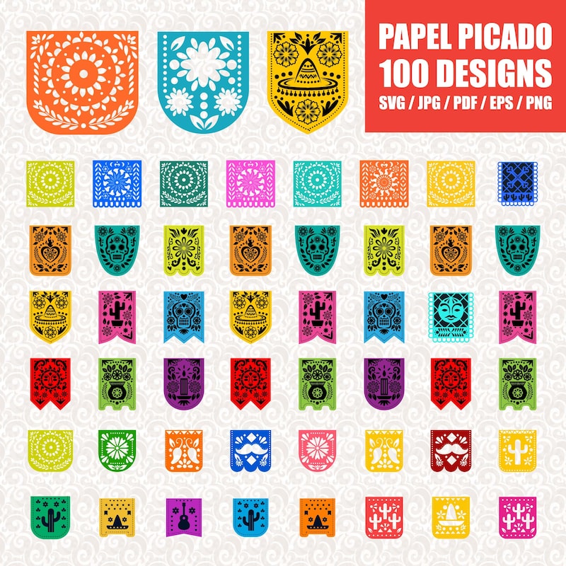 Papel Picado Clipart - Etsy