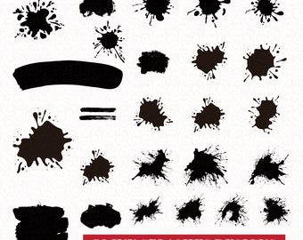 Pen Ink Splash Svg Bundles, Black Ink Splash Clipart, Pen Ink Svg ...