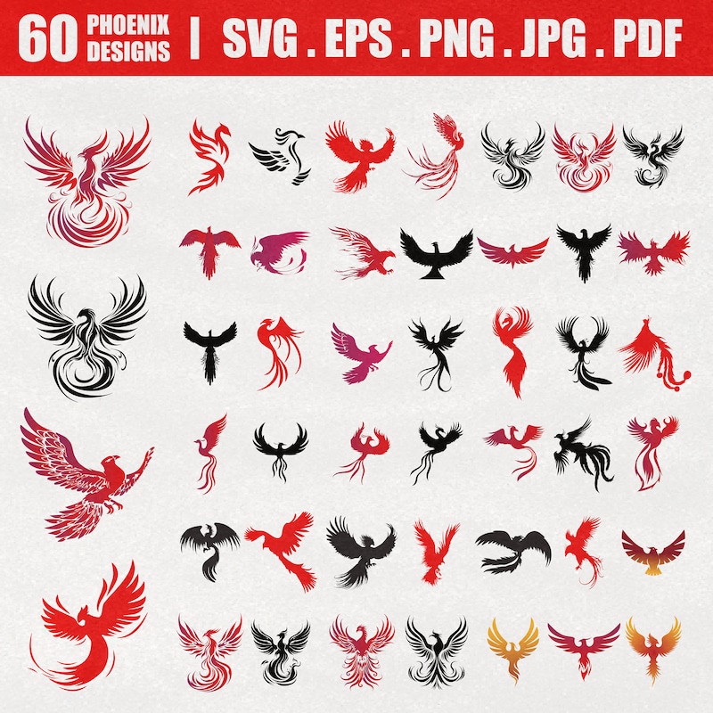 Phoenix Bird Art - Etsy