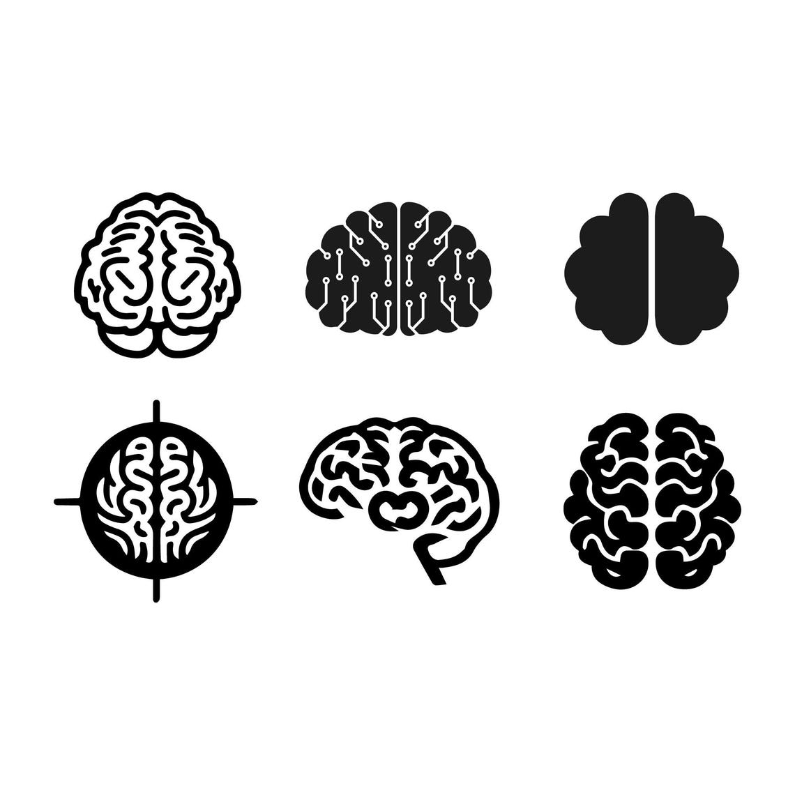 Brain Svg Bundles, Brain PNG for Prints, Brain Clipart, Brain Svg Cut ...
