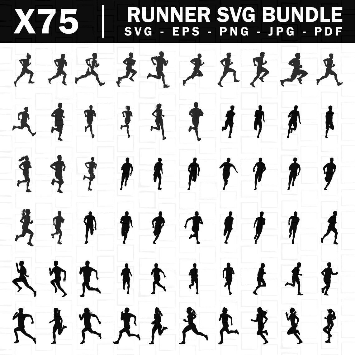 Runner Svg Bundles, Runner Clipart, Runner PNG, Runner Cut Files ...