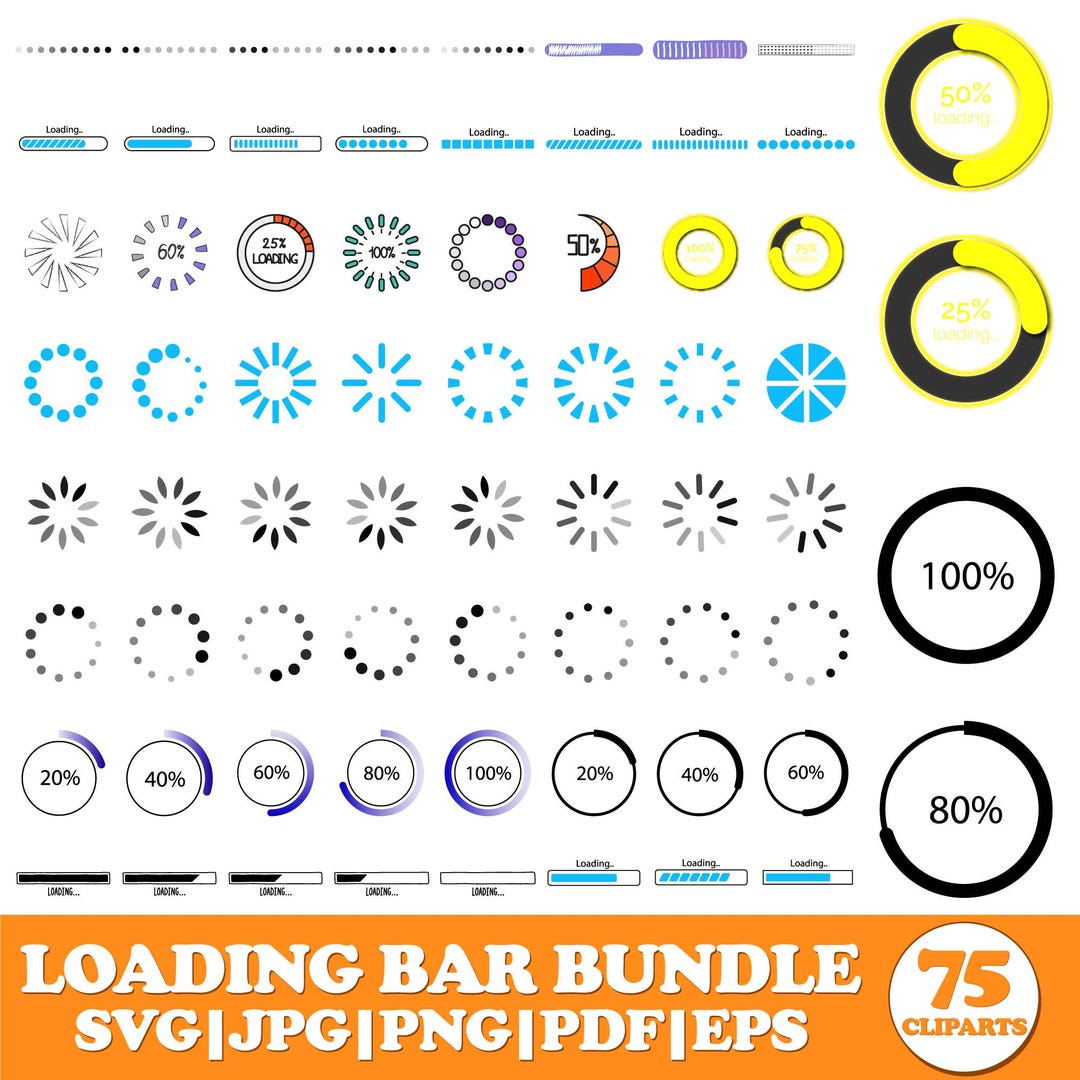 Weight Loading Bars Svg Bundles, Loading Svg, Loading Please Wait Svg ...