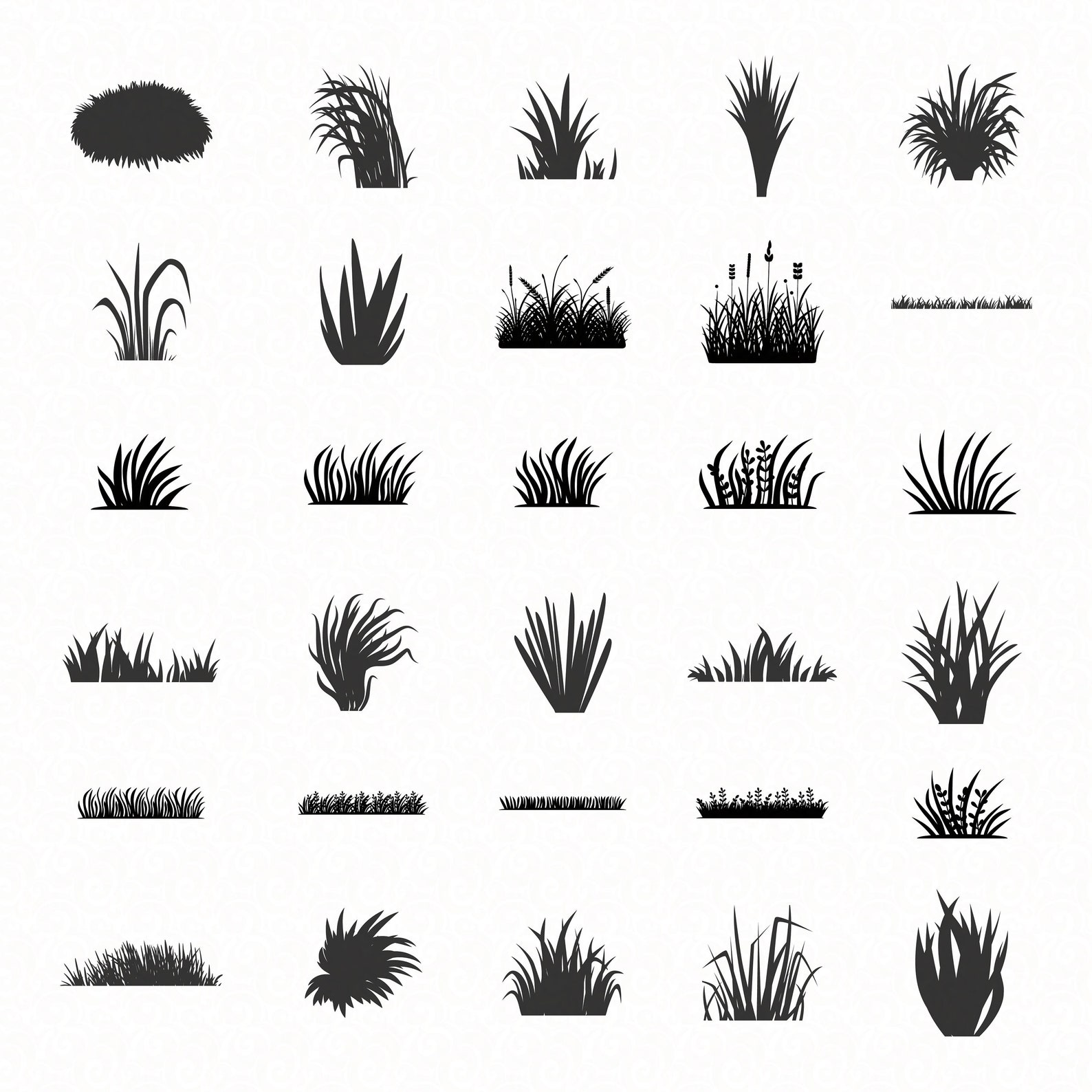 Green Grass Svg Bundles, Grass Svg Art, Grass Clipart, Grass PNG, Grass ...