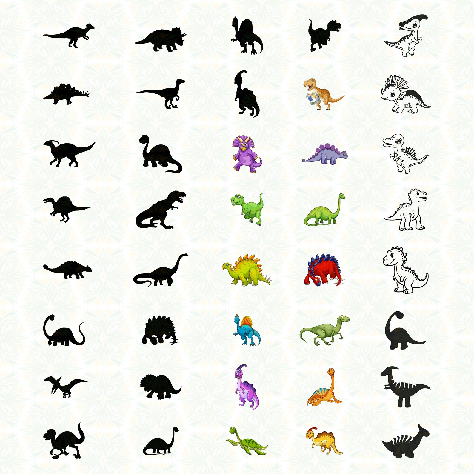 Dinosaur Svg Bundles, Dinosaur PNG Bundles, Dainosaur Clipart, Jurassic ...
