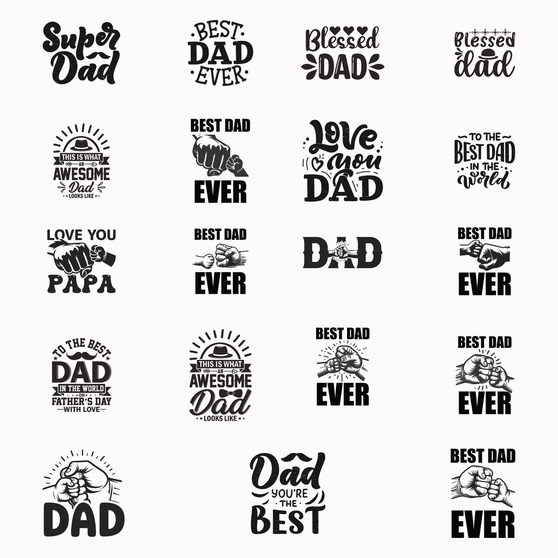 Dad Svg Bundles, Father Day Svg Bundles, Dad Son Clipart, Papa Svg ...