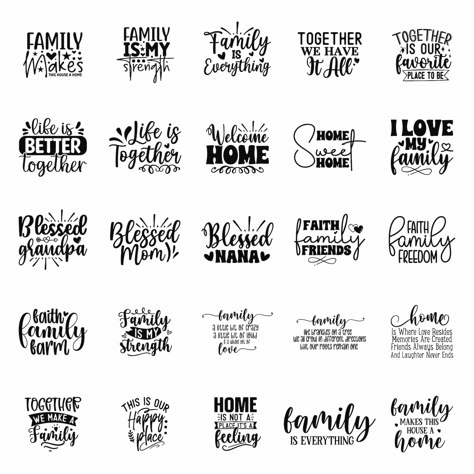 Family Svg Bundles, Home Sign Svg, Family Quotes Svg Bundles, Family ...
