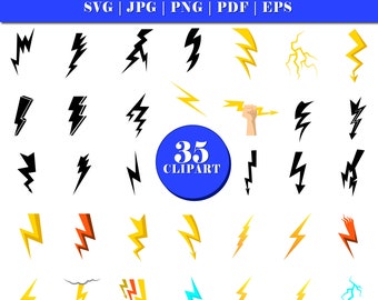Lightning Svg Bundles, Thunder Svg, Lightning Bolt Svg Bundles, Flash ...
