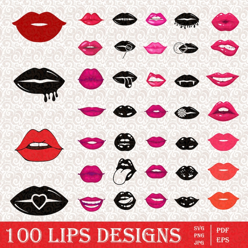 Lips Svg - Etsy