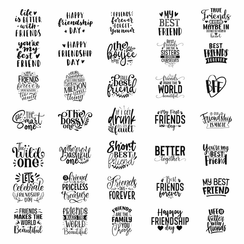 Friendship Quotes Svg, Friends Svg, Girl Friendship Svg, Best Friends ...