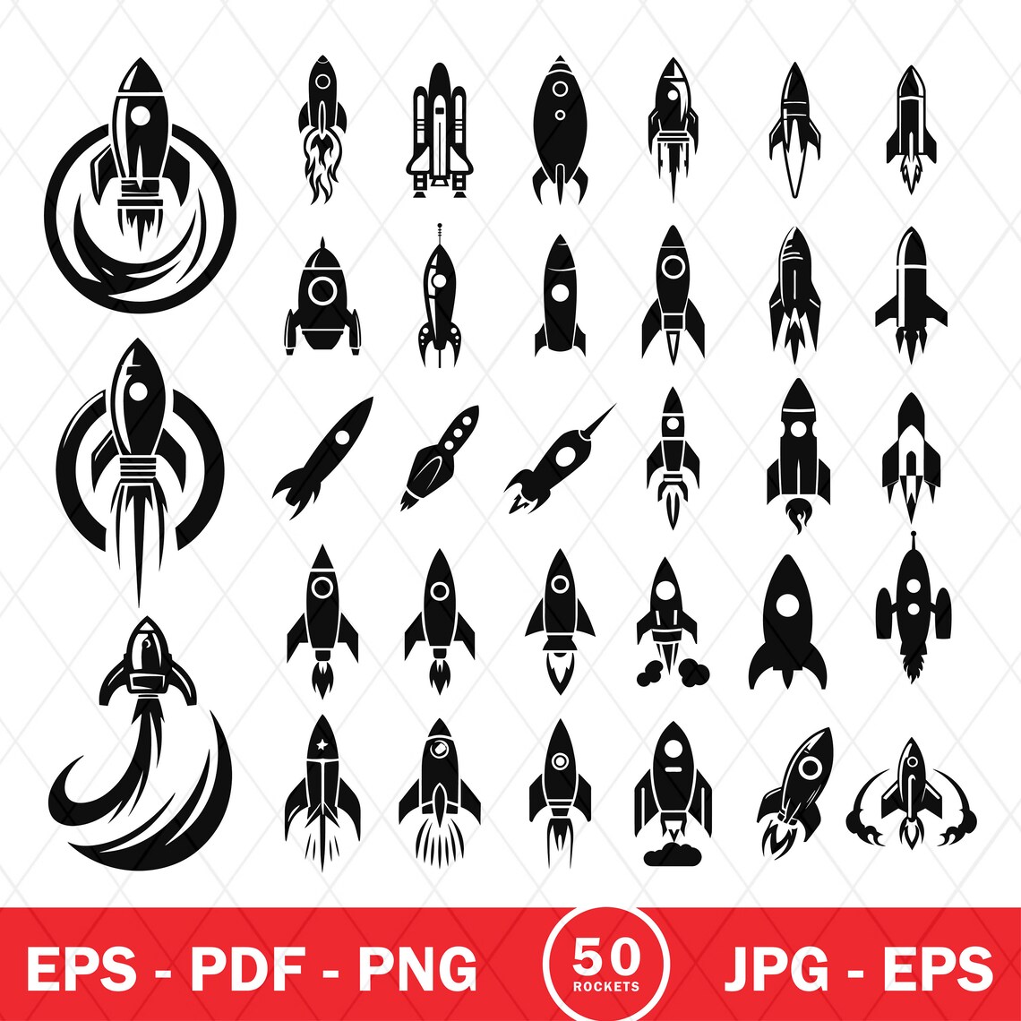 Flying Rocket Svg Bundles, Rocket PNG, Rocket Vector, Rocket Clipart ...