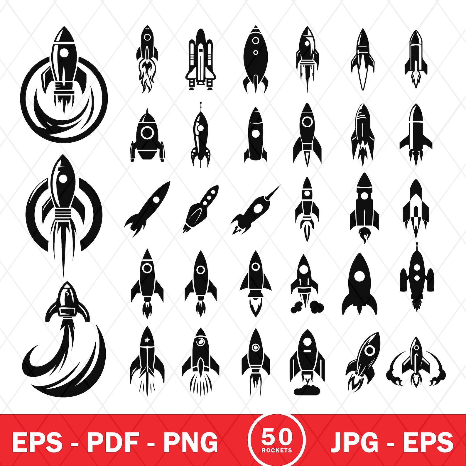 Flying Rocket Svg Bundles, Rocket PNG, Rocket Vector, Rocket Clipart ...