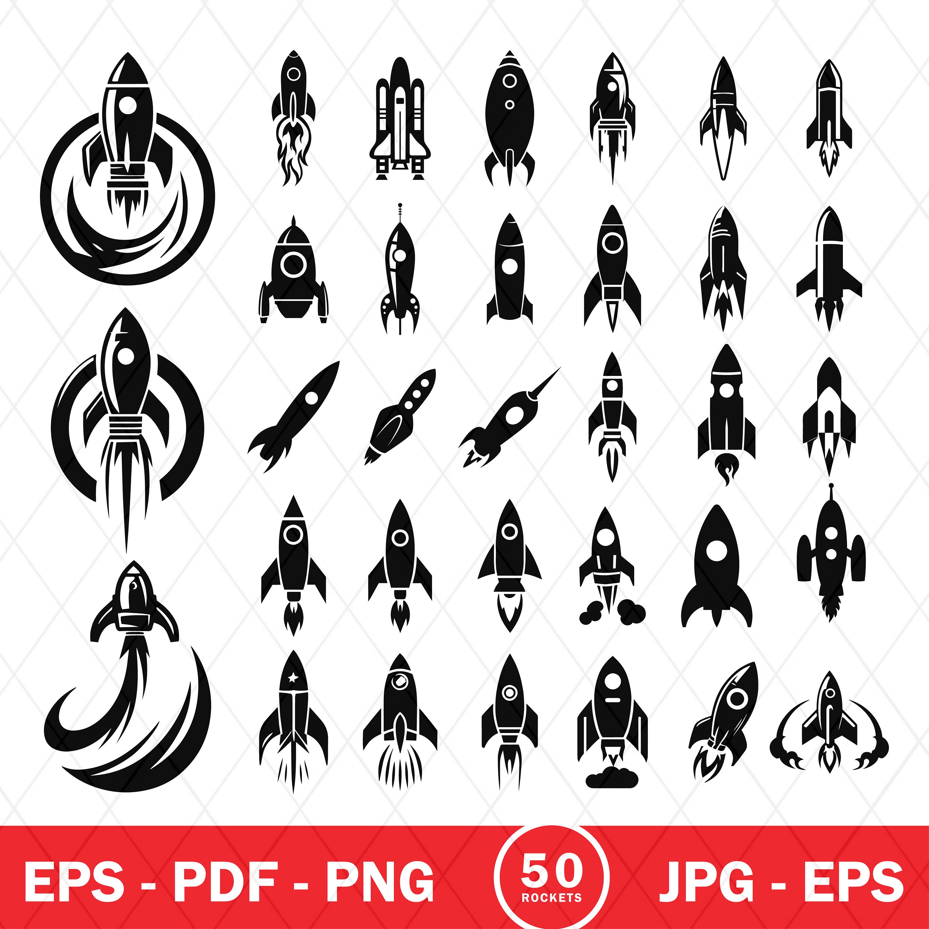 Flying Rocket Svg Bundles, Rocket PNG, Rocket Vector, Rocket Clipart ...