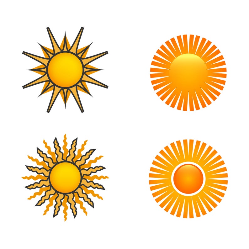 Shining Sun Svg Bundles, Sunrise Svg Bundles, Hot Summer Sun Svg ...