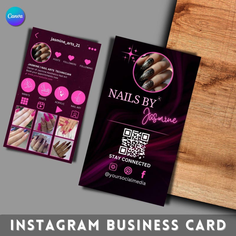 Nail Business Cards - Etsy