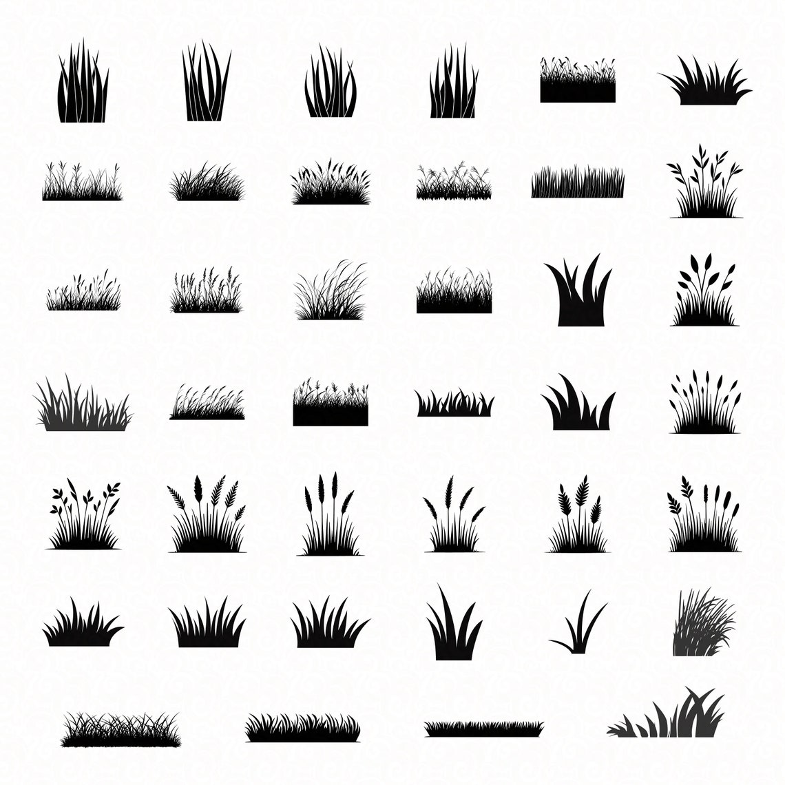 Green Grass Svg Bundles, Grass Svg Art, Grass Clipart, Grass PNG, Grass ...