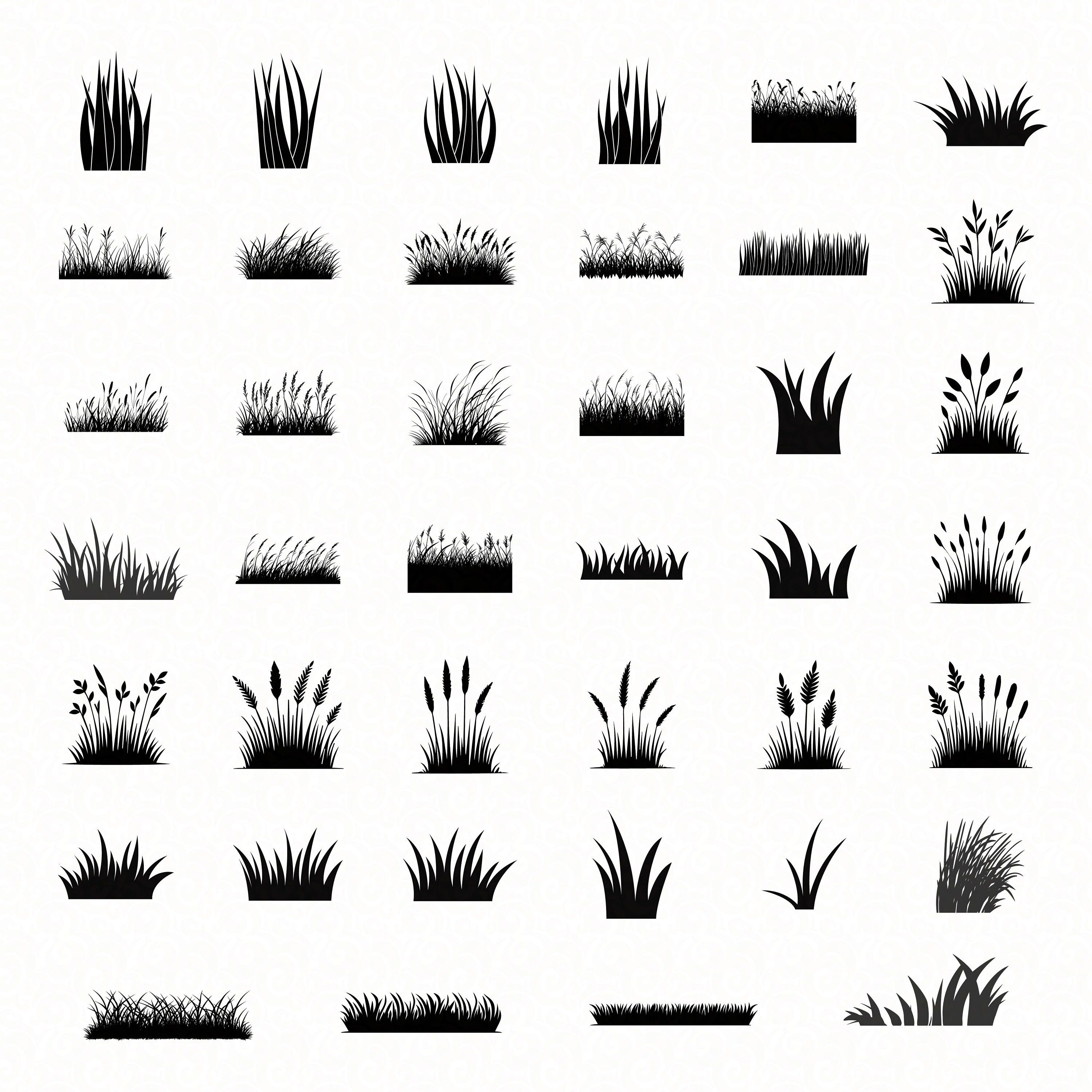 Green Grass Svg Bundles, Grass Svg Art, Grass Clipart, Grass PNG, Grass ...