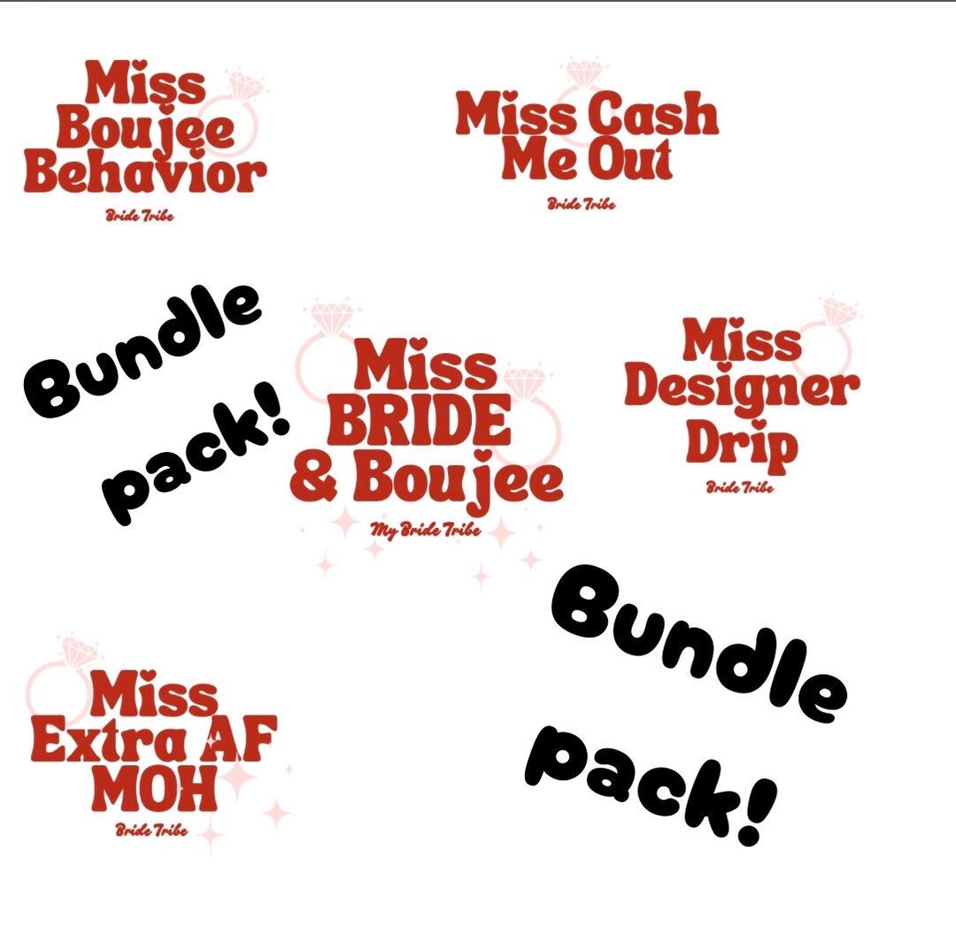 Bachelorette Sash Bundle SVG Cut File,boujee Bach Svg, Bridal Party Svg ...