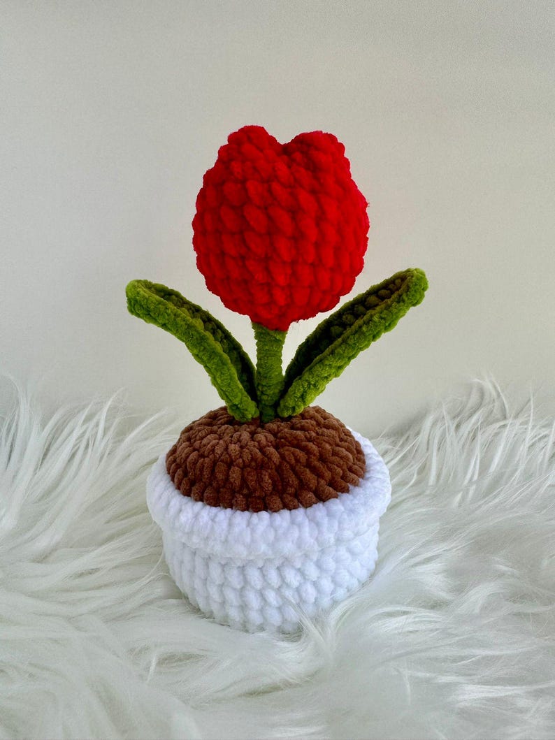 Tulip-pot No-sew Crochet Pattern - Amigurumi Crochet Pattern PDF File ...