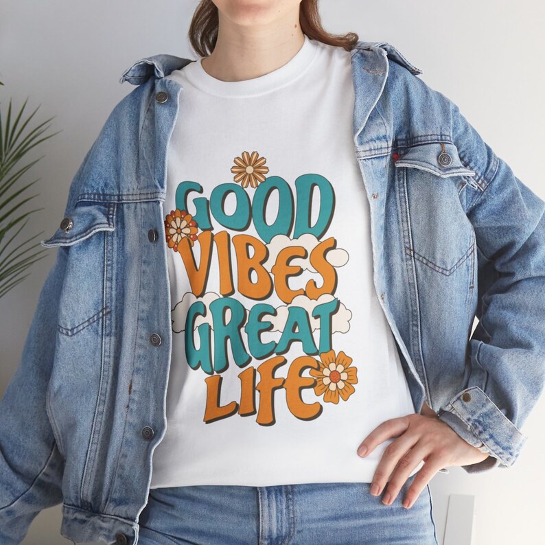 Good Vibes Shirt, Trendy Comfort Colors T-shirt, Positive Vibes Shirt ...